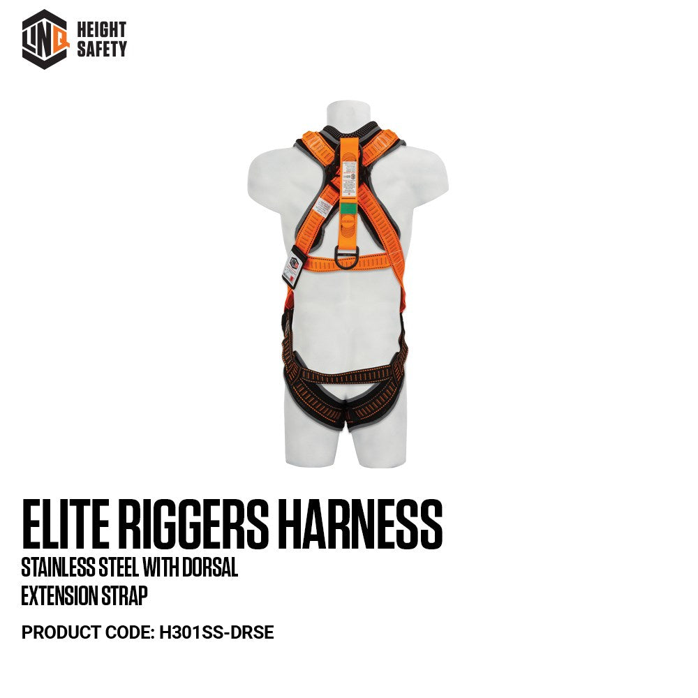 Elite Riggers Harness With Dorsal Extension Strap cw Harness Bag (NBHA ...