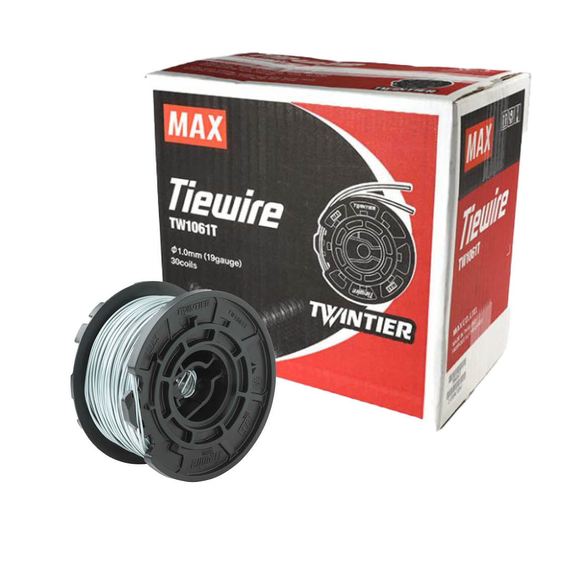 MAX TW1061T-EG Twin Tie Wire 30 Coils (Electro Galvanised Steel ...