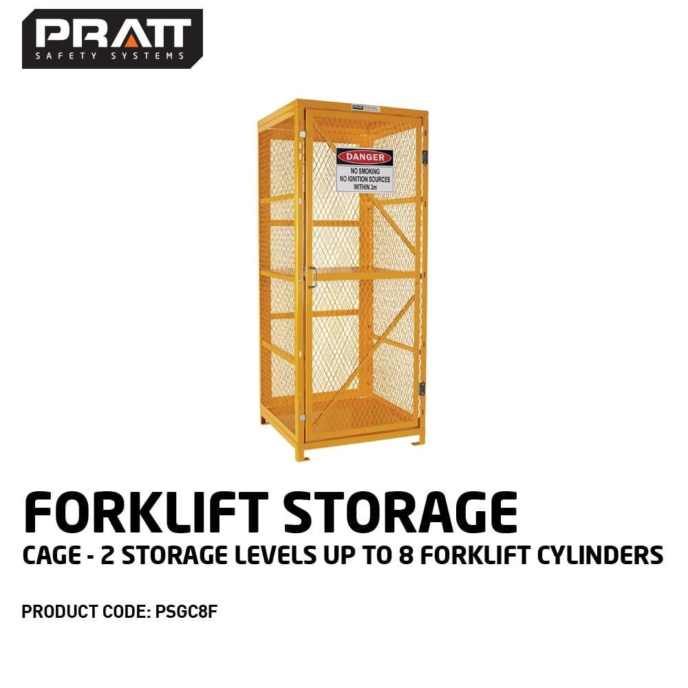 Forklift Storage Cage. 2 Storage Levels Up To 8 Forklift Cylinders ...